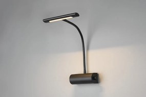 Matně černé LED nástěnné svítidlo s ohybatelnou konstrukcí/stmívatelné Curtis – Trio