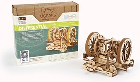 Ugears 3D dřevěné mechanické puzzle STEM výukový diferenciál