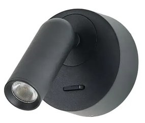 Minimalistické nástěnné svítidlo Lugano Round černá