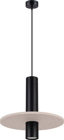 Sollux Lighting Závěsná lampa PELTA 1 černá/béžová