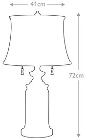 Feiss FE-STATEROOM-TL-AN - Stolní lampa STATEROOM 2xE27/60W/230V stříbrná