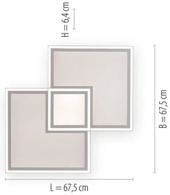 Leuchten Direkt 14855-16-LED Stmívatelné stropní svítidlo EDGING LED/51W/230V+DO
