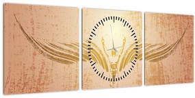 Obraz - Andělská abstrakce (s hodinami) (90x30 cm)