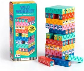 Mudpuppy Dřevěná hra Jenga Zvířata v přírodě / od 3 let
