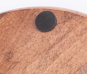 Dřevěný dekorační tác s károvým vzorem průměr 30 cm