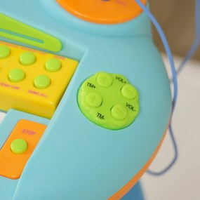 AIYAPLAY Dětské Elektronické Piano, 37 Kláves, s Mikrofónem, Stoličkou, LED Světly, Nahrávací a Přehrávací Funkcí, Hudební Nástroj pro Děti ve Věku 3