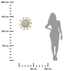 Zrcadlo Boho1, hnědé/béžové
