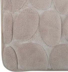 MSV PEBBLES koupelnová předložka 40 x 60 cm béžová / polyester, PU pěn