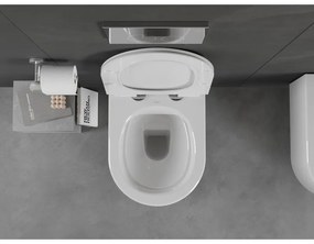 Mexen Sofia WC mísa Rimless s pomalu padající deskou slim, duroplast, Bílá - 30540100