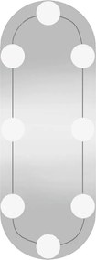 Nástěnné zrcadlo s LED osvětlením 15 x 40 cm sklo oválné 3189158