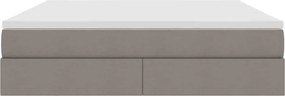 Postel s úložným prostorem a matrací Taupe 180 x 200 cm 3370245