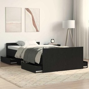 Rám postele Černý dub 193 x 93 x 50 cm Kompozitní dřevo 3329328