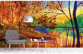 Malvis ® Tapeta Podzimní malba Vel. (šířka x výška): 216 x 140 cm