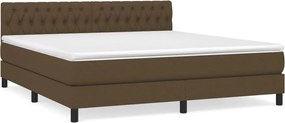 Box spring postel s matrací tmavě hnědá 180x200 cm textil 3140316