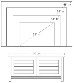 Vasagle & Songmics Televizní Skříňka  LONG