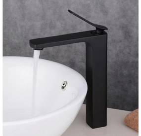 Rea Sonic, vysoká umyvadlová baterie h-305, černá matná, BAT-09854