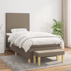 Box spring postel s matrací taupe 90x190 cm textil 3136961