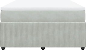 Box spring postel s matrací světle šedá 140x190 cm samet 3285638