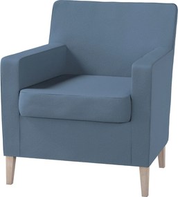 Potah na křeslo IKEA Karlstad barva modrá látka pletený vzor