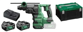 HiKOKI - 18V AKU kombinované kladivo, 2x aku 5,0 Ah Li-Ion, nabíječka DH1826DAWPZ