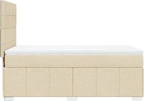 Box spring postel s matrací krémová 80 x 200 cm textil 3293800