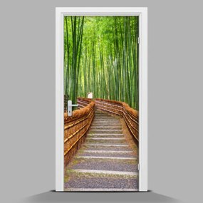 Wallmuralia Nálepka fototapeta na dveře Cesta mezi bambusy 75x205