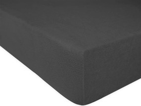 FROTÉ PROSTĚRADLO PREMIUM 120X200 CM TMAVĚŠEDÉ