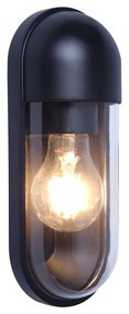 Venkovní nástěnná lampa Cap, černá, výška 24 cm