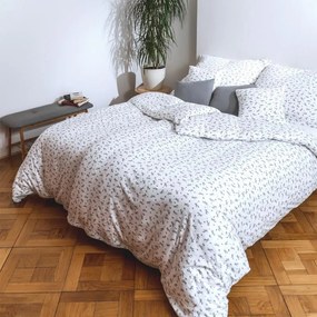 SCANquilt povlečení JERSEY letadla bílošedá 140 x 200/70 x 90 cm