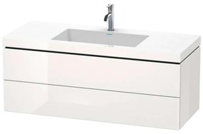 Duravit L-Cube - Skříňka s umyvadlem 50x120x48 cm, 2 zásuvky, bílá vysoký lesk LC6929O2222