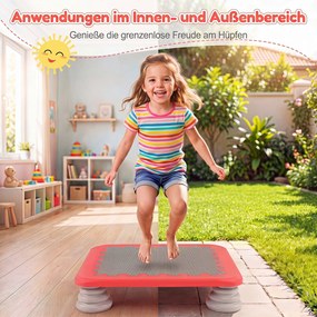 Costway Mini trampolína pro děti 65 cm velký trampolína odrazový – červený