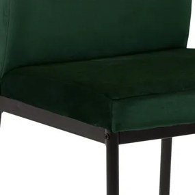 Tmavě zelená čalouněná židle BRUNO