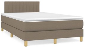 Box spring postel s matrací a LED taupe 120x190 cm textil