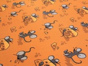 Dětský koberec Myšky 6166 oranžový Šíře role: 4 m