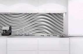 Samolepící fototapeta do kuchyně - Stříbrné vlny, 180x60cm, 103