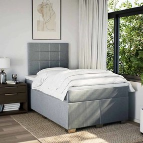 Box spring postel s matrací světle šedá 120 x 200 cm textil 3292755
