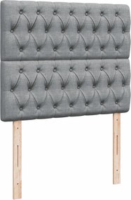 Box spring postel s matrací světle šedá 120x190 cm textil 3291226
