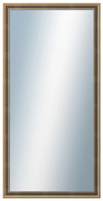 DANTIK - Zarámované zrcadlo - rozměr s rámem cca 60x120 cm z lišty TOOTH malá zlato černá (3163)