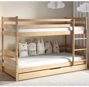 Patrová dětská postel PUKO | 80x190 cm 2x | s rošty | UNI provedení | VÝBĚR NÁTĚRU