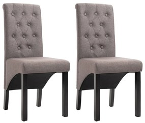 Jídelní židle 2 ks taupe textil,  248994