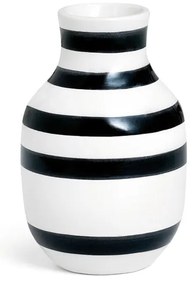 Černo-bílá kameninová váza Kähler Design Omaggio, výška 12,5 cm