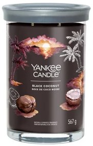 Aromatická svíčka, Yankee Candle Signature Tumbler Black Coconut, hoření až 100 hod