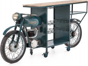 Barový stůl z motorky a zároveň industriální vinotéka Represent