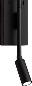 Nástěnné svítidlo Torch, 1x černé kovové stínítko + 1x LED 3w, b
