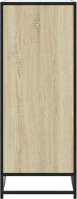 Botník dub sonoma 75 x 38 x 97,5 cm kompozitní dřevo a kov 3300871