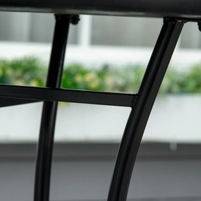 Zahradní stůl mozaikový stůl kulatý bistro stůl boční stůl s mozaikovou deskou keramický kov zelený+béžový+bílý Ø60 cm