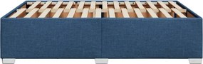 Rám postele bez matrace modrý 160 x 200 cm textil 3284491