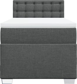 Box spring postel s matrací tmavě šedá 90x190 cm textil 3285758