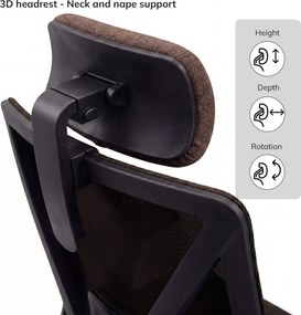 Ergonomická kancelářská židle hnědá VECTOR