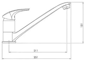 Novaservis Metalia 57 Dřezová baterie, bílá 57091,1